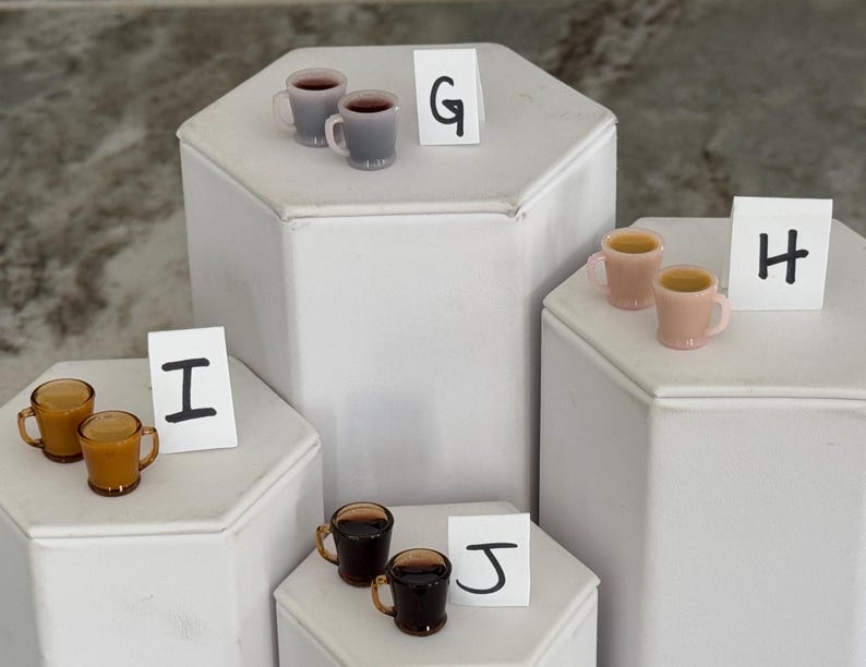 1:6 Coffee Cups for Dolls, Elf Prop, Playscale Doll Coffee, 10” Doll ...