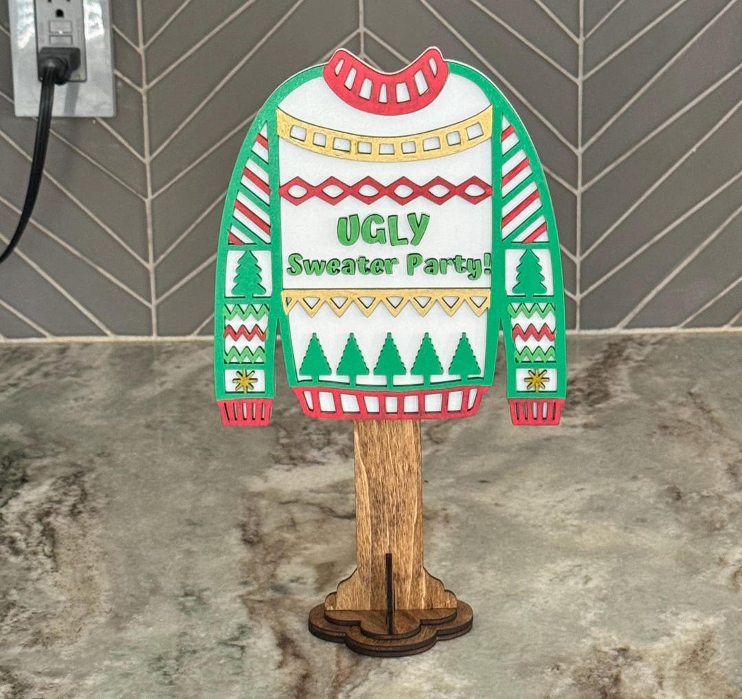 Ugly Sweater Stand, Elf Prop, Ugly Water Party, Doll Prop, Table Top ...