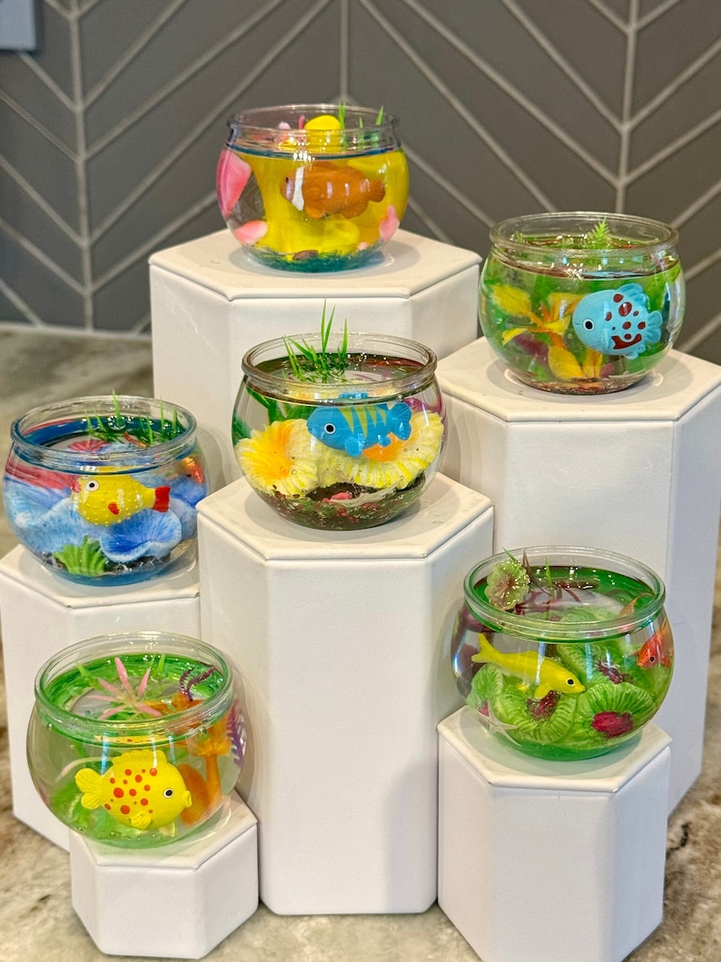 1:3 Scale Fishbowl Prop for Doll, Fake Pet Fish, Mini Fishbowl, Fun ...