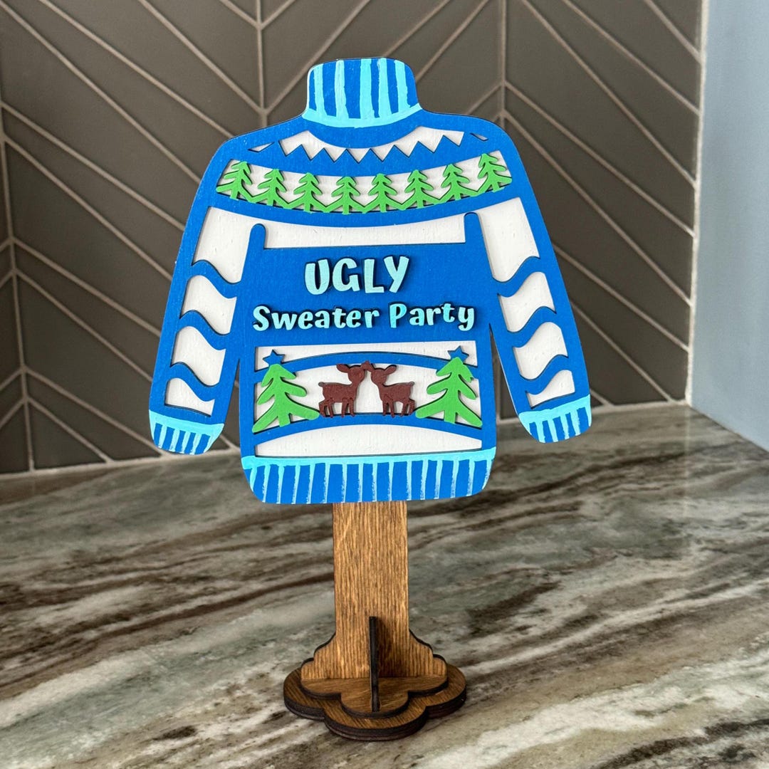 Ugly Sweater Stand, Elf Prop, Ugly Water Party, Doll Prop, Table Top ...