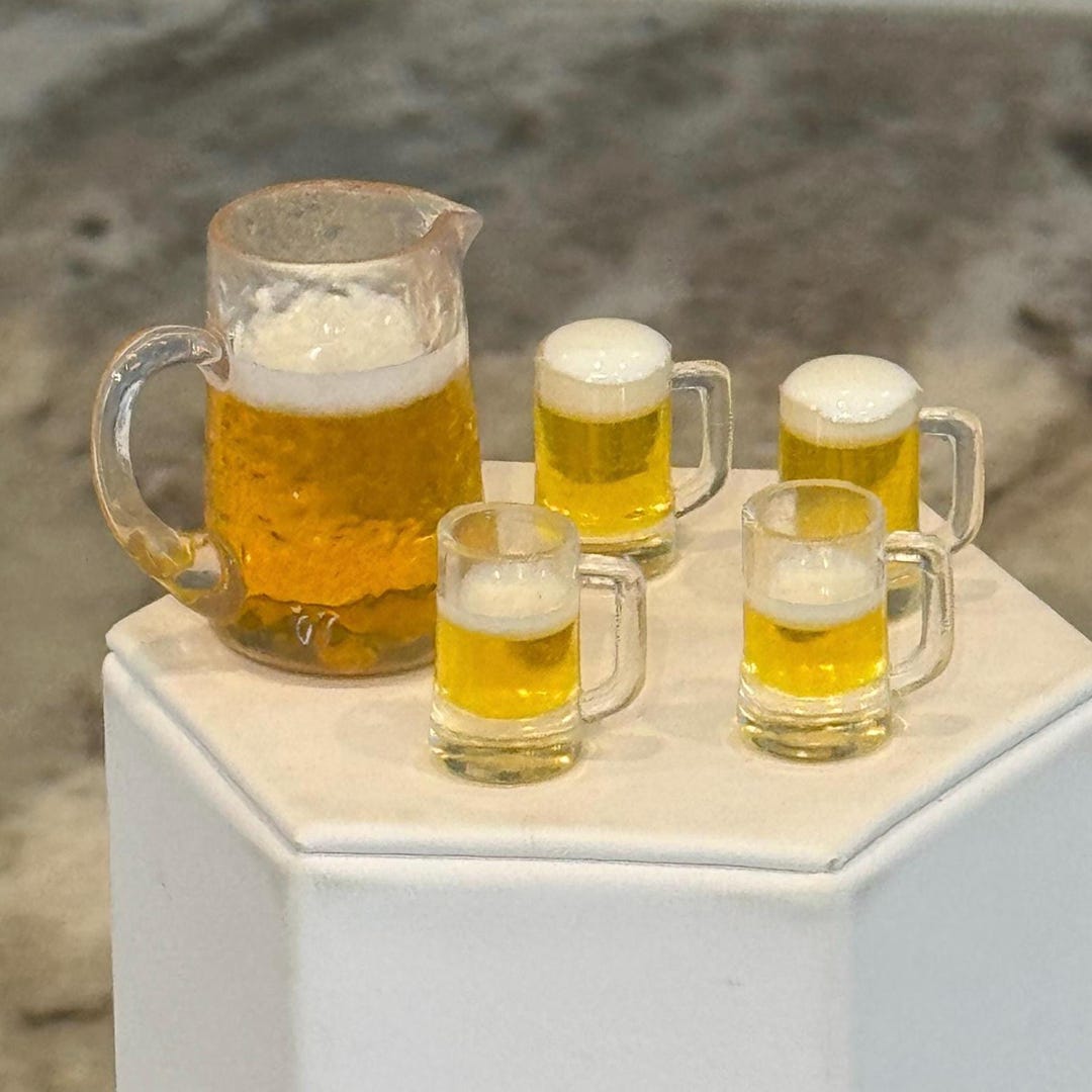 1:6 Scale Fake Beer Set for Dolls, Playscale Beer for Doll, 10” Thru 12 ...