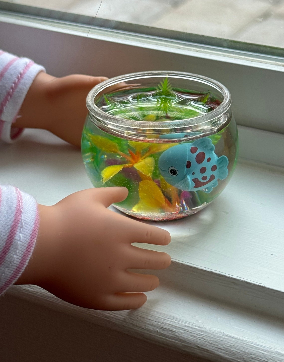 1:3 Scale Fishbowl Prop for Doll, Fake Pet Fish, Mini Fishbowl, Fun ...