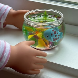 1:3 Scale Fishbowl Prop for Doll, Fake Pet Fish, Mini Fishbowl, Fun ...