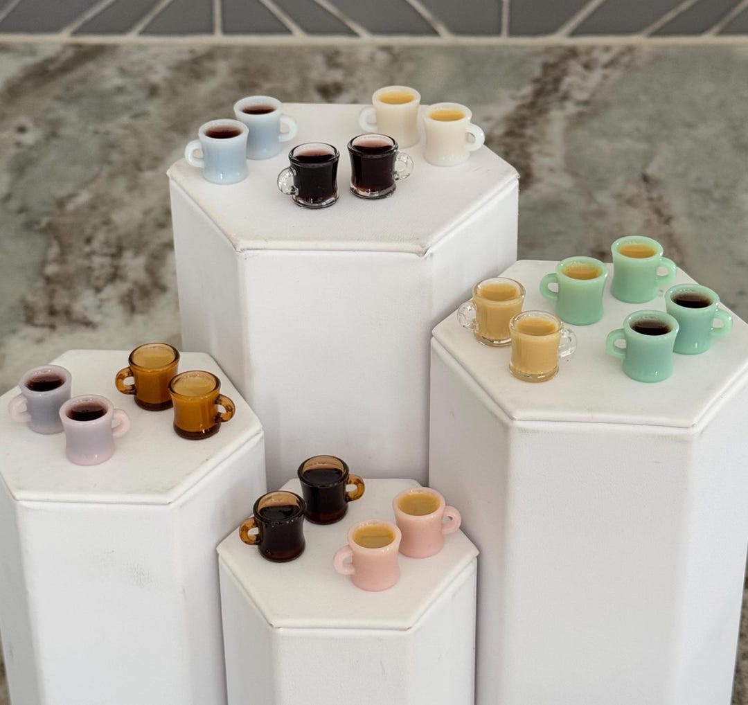 1:6 Scale, Playscale Coffee Cups for Dolls, Elf Prop, Mini Coffee Cups ...