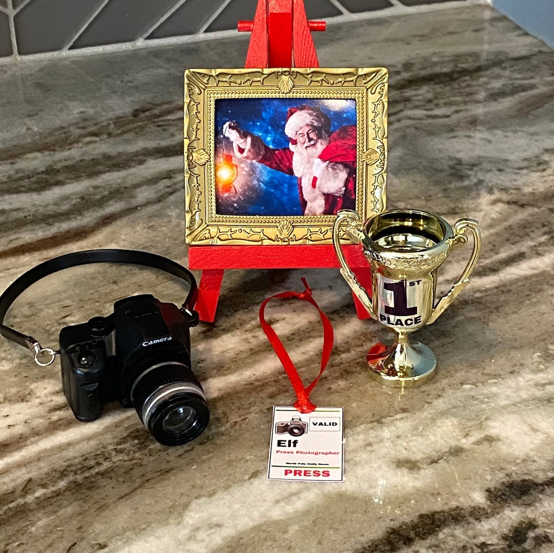 Elf Prop, Elf Antics, Elf Photographer Antic, Elf Press Props, Red Elf ...