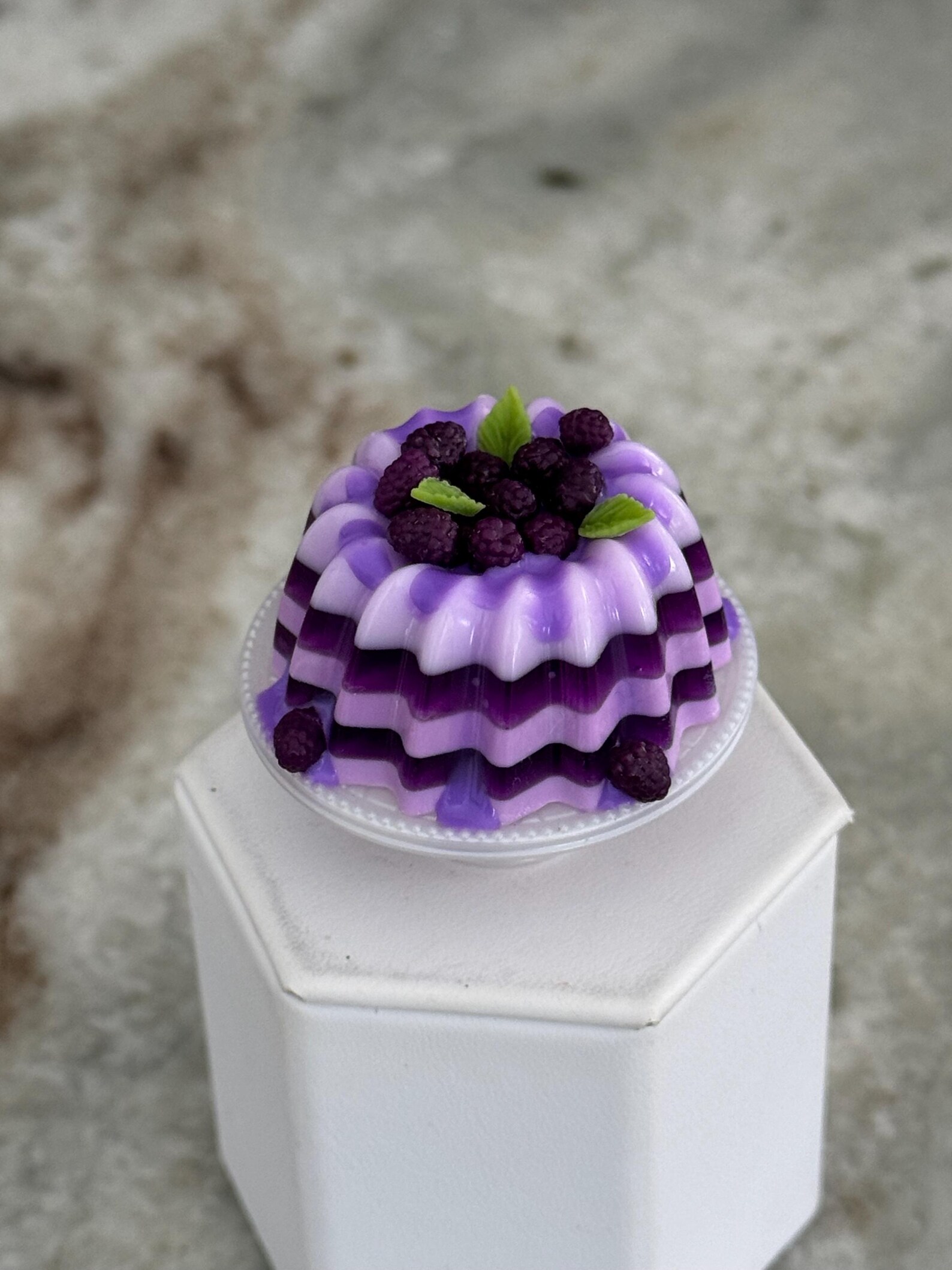 Miniature Black Raspberry Bundt Cake: 1/6 Scale Doll Dessert Prop - Etsy