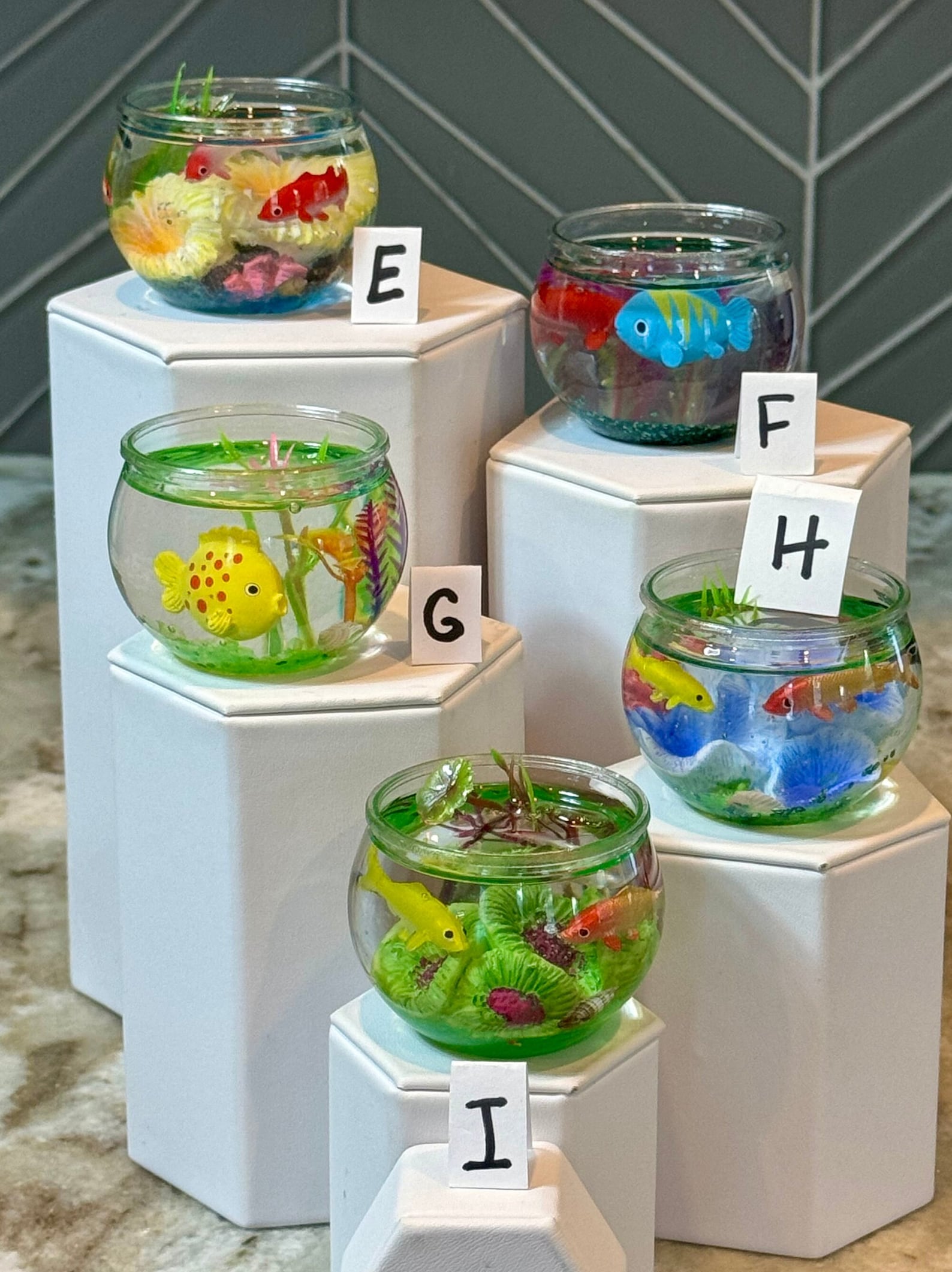 1:3 Scale Fishbowl Prop for Doll, Fake Pet Fish, Mini Fishbowl, Fun ...