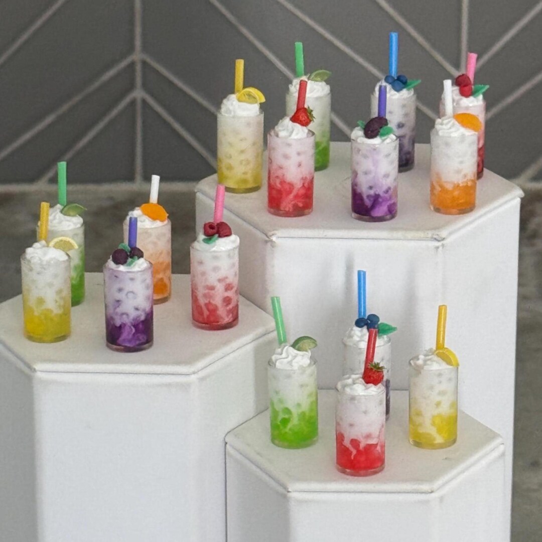 1:6 Scale Italian Cream Sodas, Playscale Doll Drinks, Drinks for ...