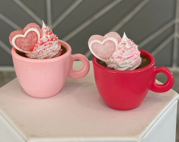 New 1:3 Valentine Hot Cocoa Cups, Hot Cocoa for Doll, 15” Thru 18” Doll ...