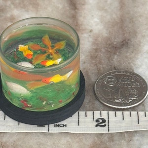 1:6 Fish Bowl/tank for Dolls, Elf Prop, Fake Fish for Doll, 10 Thru 12 ...