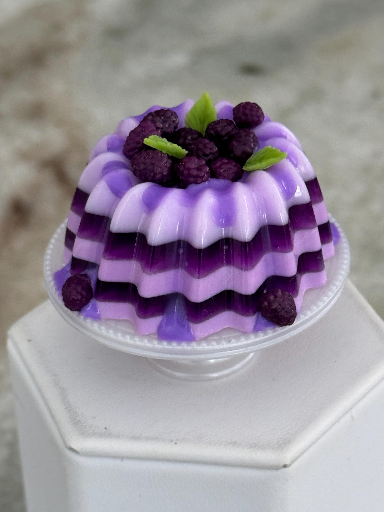 Miniature Black Raspberry Bundt Cake: 1/6 Scale Doll Dessert Prop - Etsy