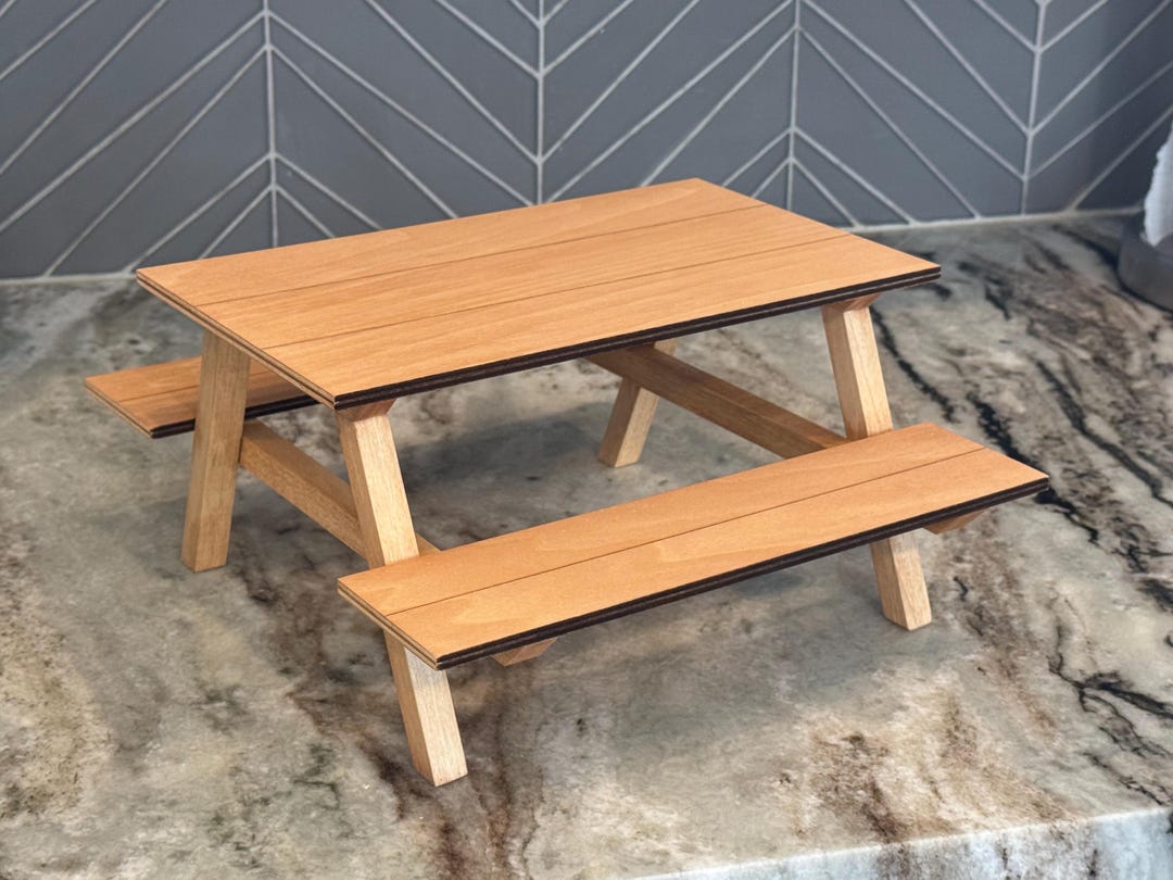 1:6 Scale Picnic Table, Table for Dolls, Fashion Doll Picnic Tables ...