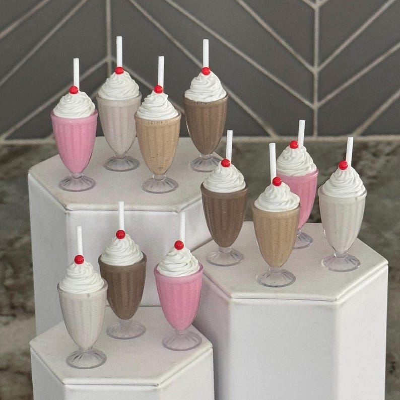 1:4 Scale Milkshake for Dolls/figures, Mini Milkshake for 14” Thru 16 ...