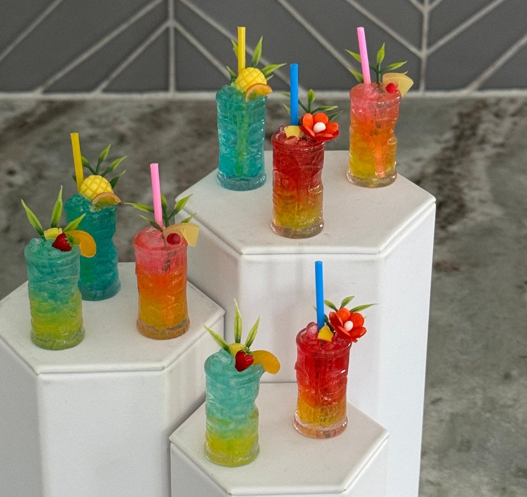 1:4 Tiki Drink for Dolls, Tonner Doll, Byers Caroler Prop, Drinks for ...