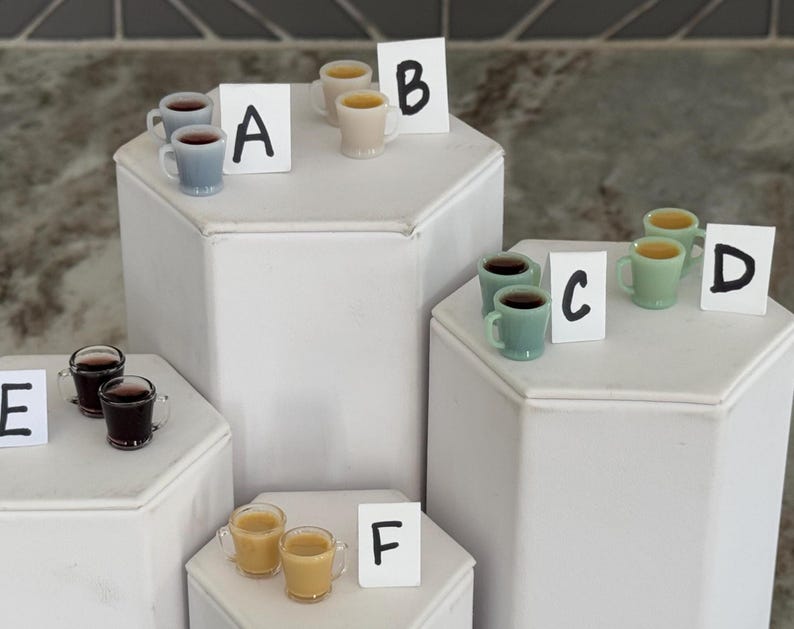 1:6 Coffee Cups for Dolls, Elf Prop, Playscale Doll Coffee, 10” Doll ...