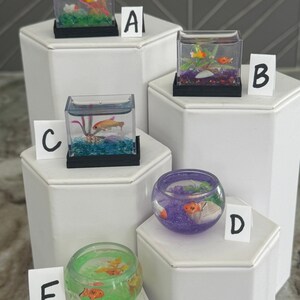 1:6 Fish Bowl/tank for Dolls, Elf Prop, Fake Fish for Doll, 10 Thru 12 ...