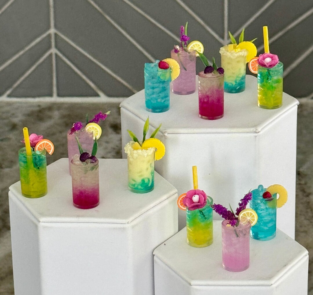 1:6 Drinks for Dolls, 1/6 Playscale Doll Cocktails, Drinks for Dolls ...