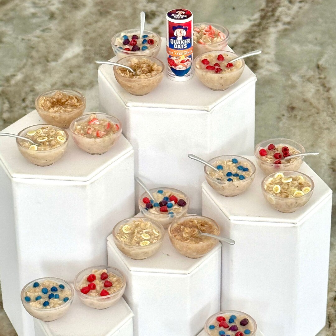 1:6 Scale Oatmeal for Dolls, Playscale Oatmeal, Elf Prop, Oatmeal Bowls ...