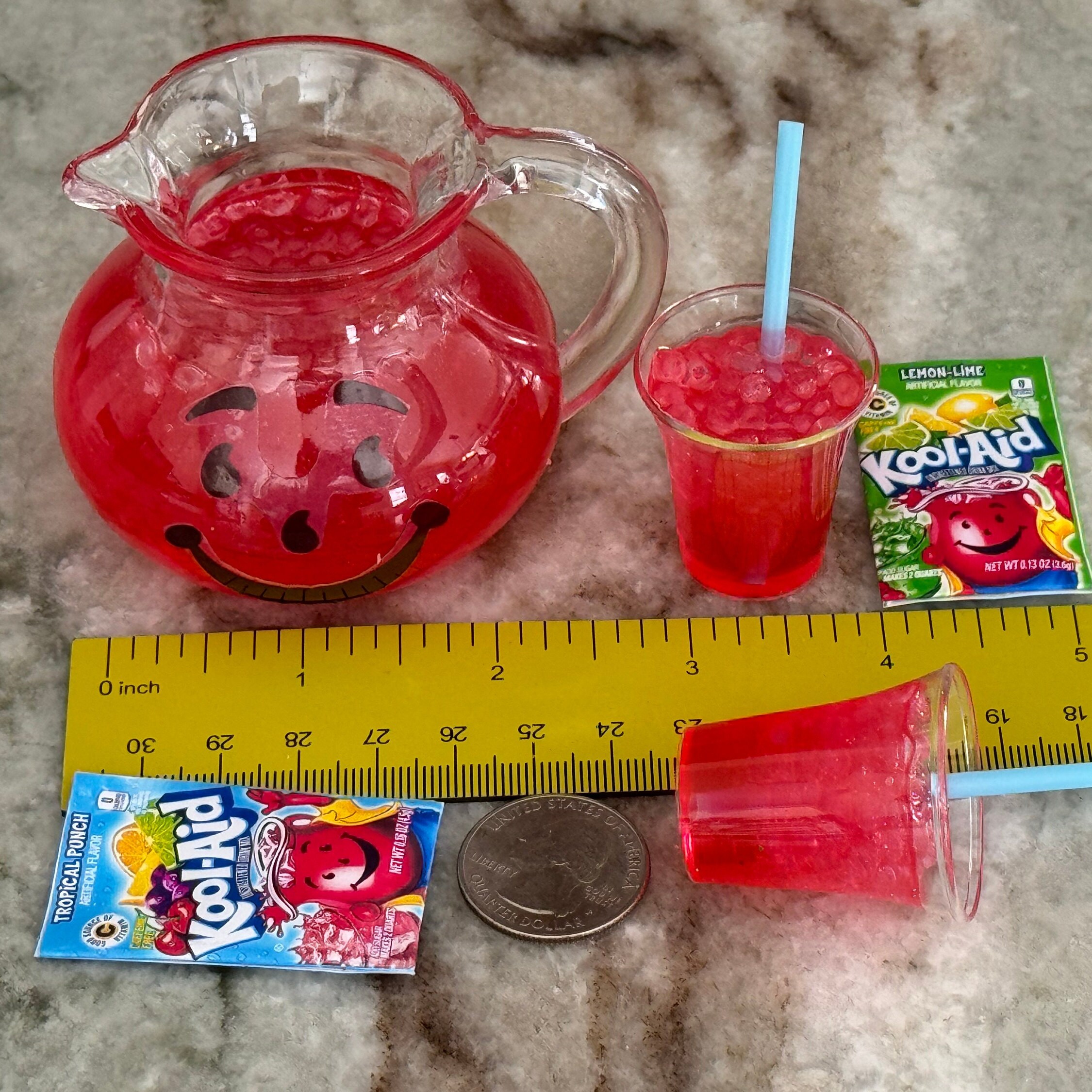 1:3 Drinks for Dolls, 1/3 Red Punch for Doll, 1/3 Pitcher Punch for ...