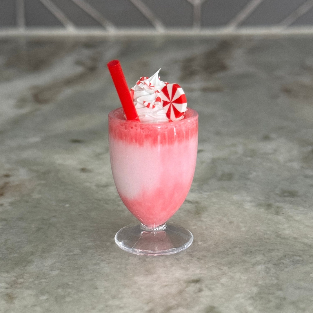 1:3 Peppermint Milkshake for Dolls, 1/3 Doll Drinks, Elf Prop, Byers ...