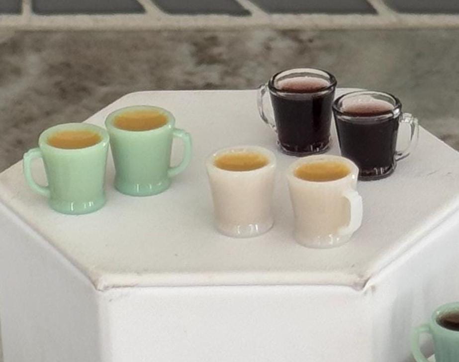 1:6 Coffee Cups for Dolls, Elf Prop, Playscale Doll Coffee, 10” Doll ...