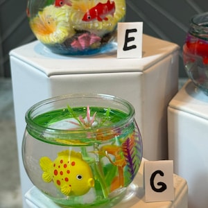 1:3 Scale Fishbowl Prop for Doll, Fake Pet Fish, Mini Fishbowl, Fun ...