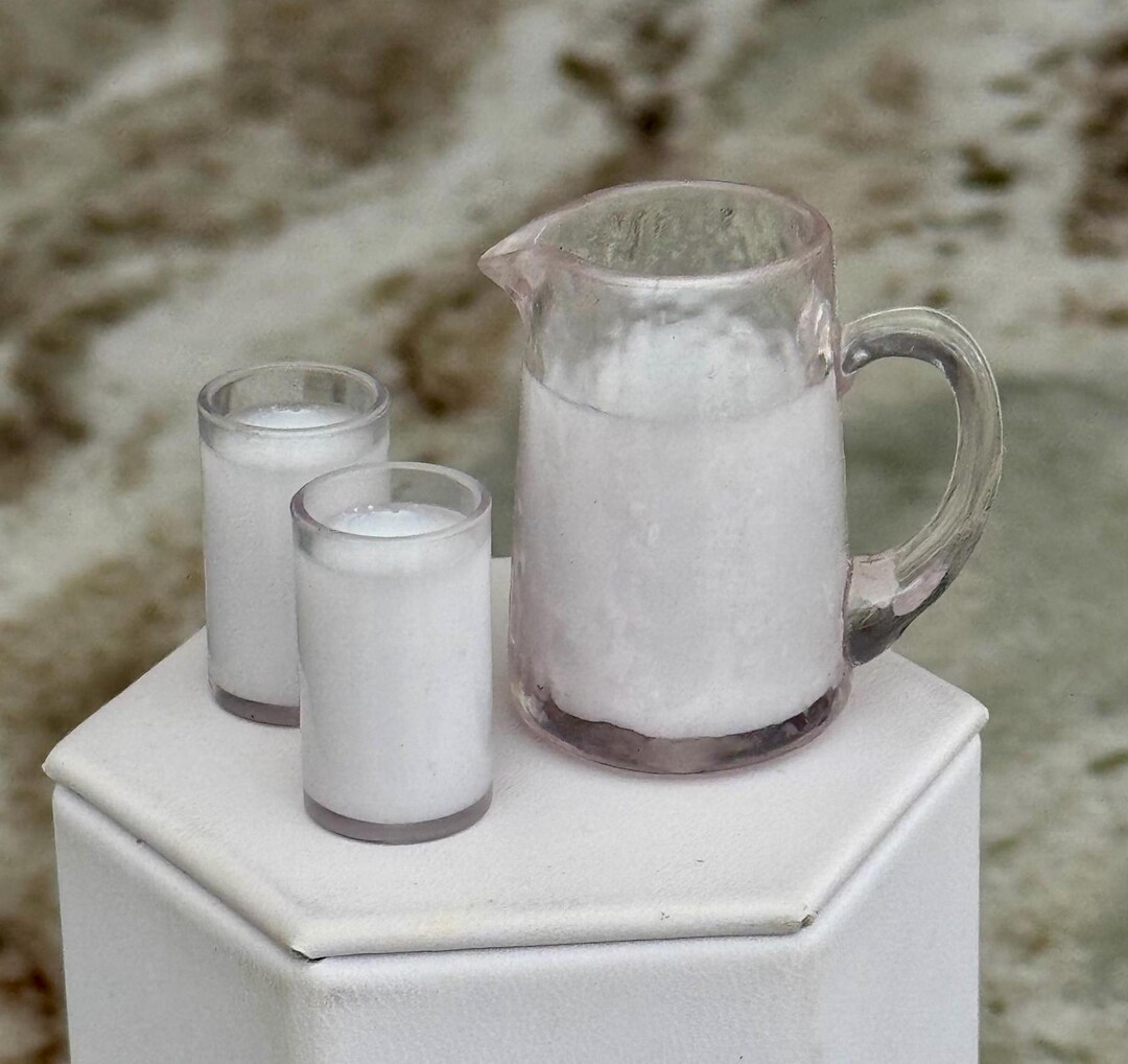 1:6 Milk W/pitcher for Dolls, Elf Prop, Playscale Doll Milk, 10” Doll ...