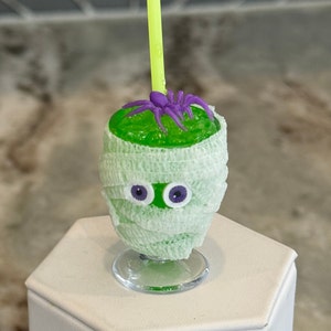 1:3 Mummy Drink, 1/3 Halloween Drinks for Dolls, Gnome Prop, Byers ...