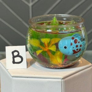 1:3 Scale Fishbowl Prop for Doll, Fake Pet Fish, Mini Fishbowl, Fun ...