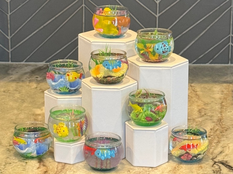 1:3 Scale Fishbowl Prop for Doll, Fake Pet Fish, Mini Fishbowl, Fun ...