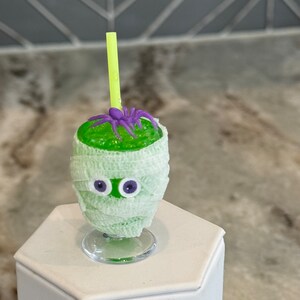 1:3 Mummy Drink, 1/3 Halloween Drinks for Dolls, Gnome Prop, Byers ...