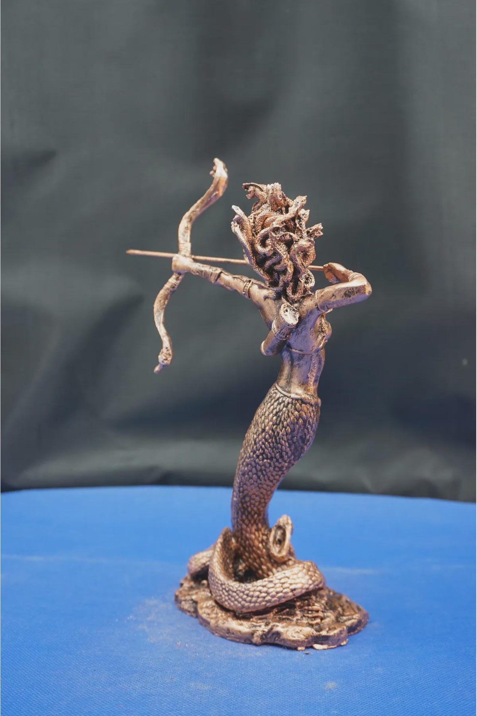 Handmade Marble Resin Medusa Statue, Greek Mythology Figurine - Etsy