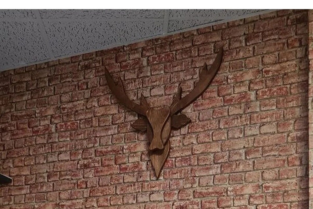 Decorative Wooden Bull Head 2D Wall Decor Handmade Room - Etsy