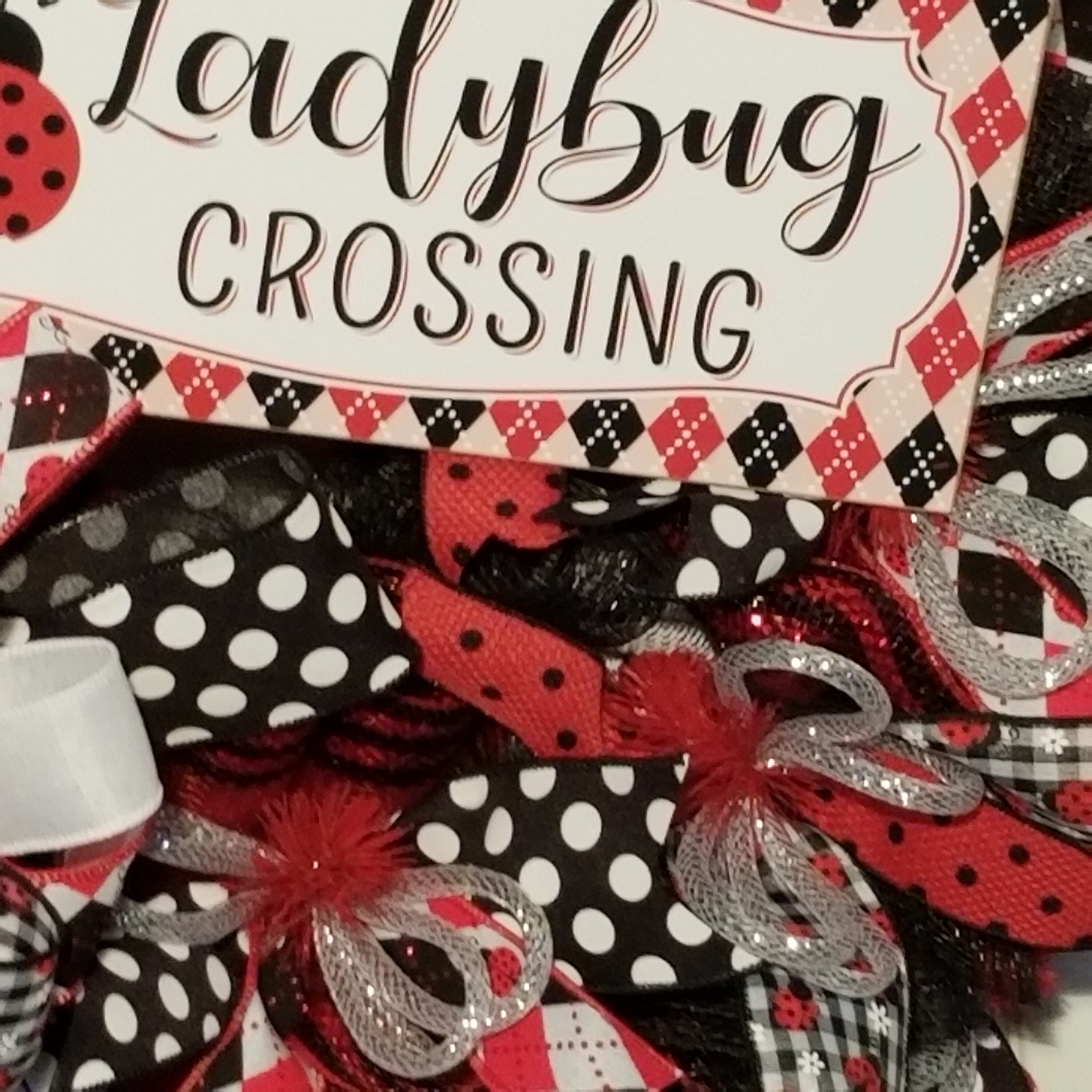 Ladybug Deco Mesh Front Door Decor Wreath Ladybug Lovers - Etsy
