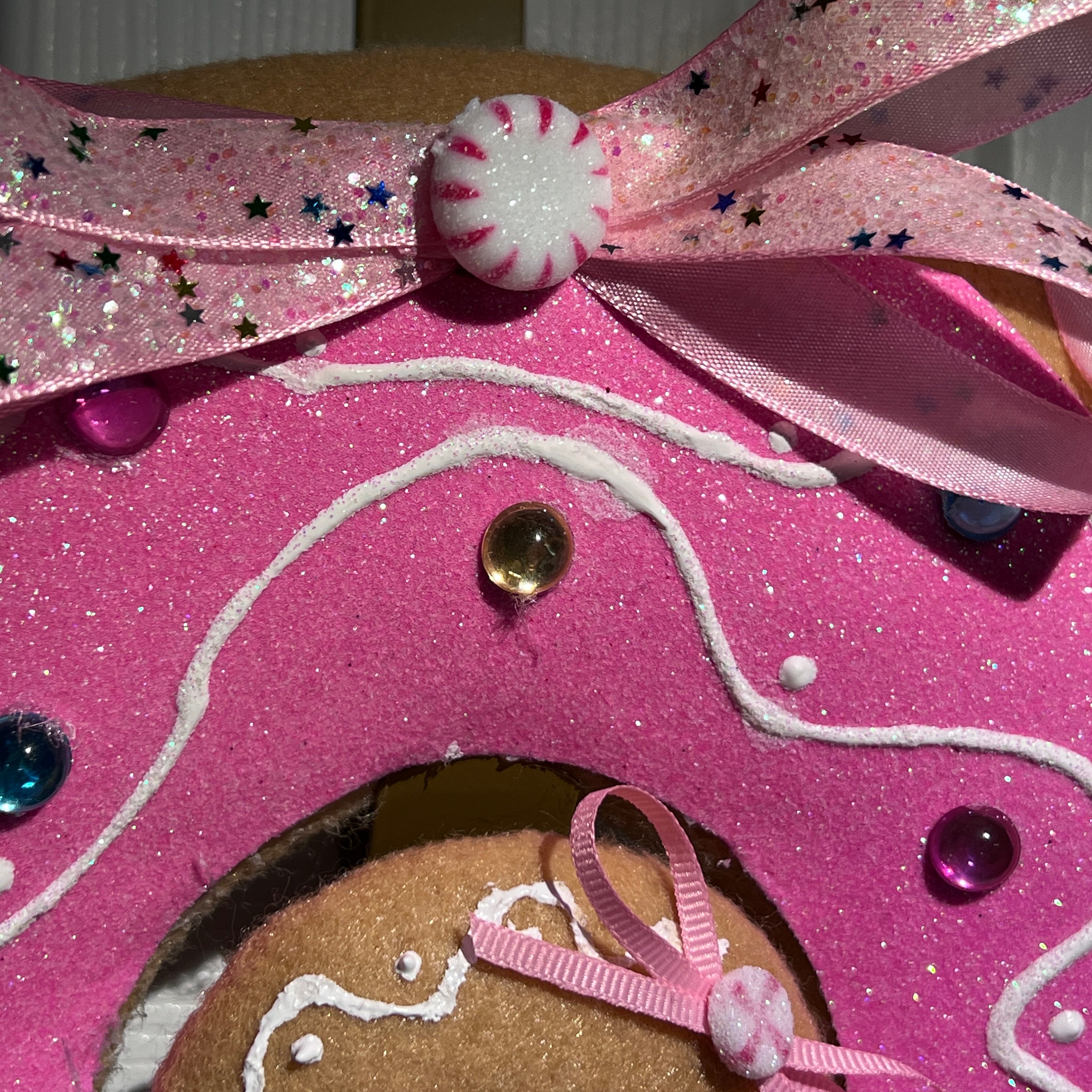 Gingerbread Girl Donut Wreath Attachment, Christmas Gingie Wreath ...