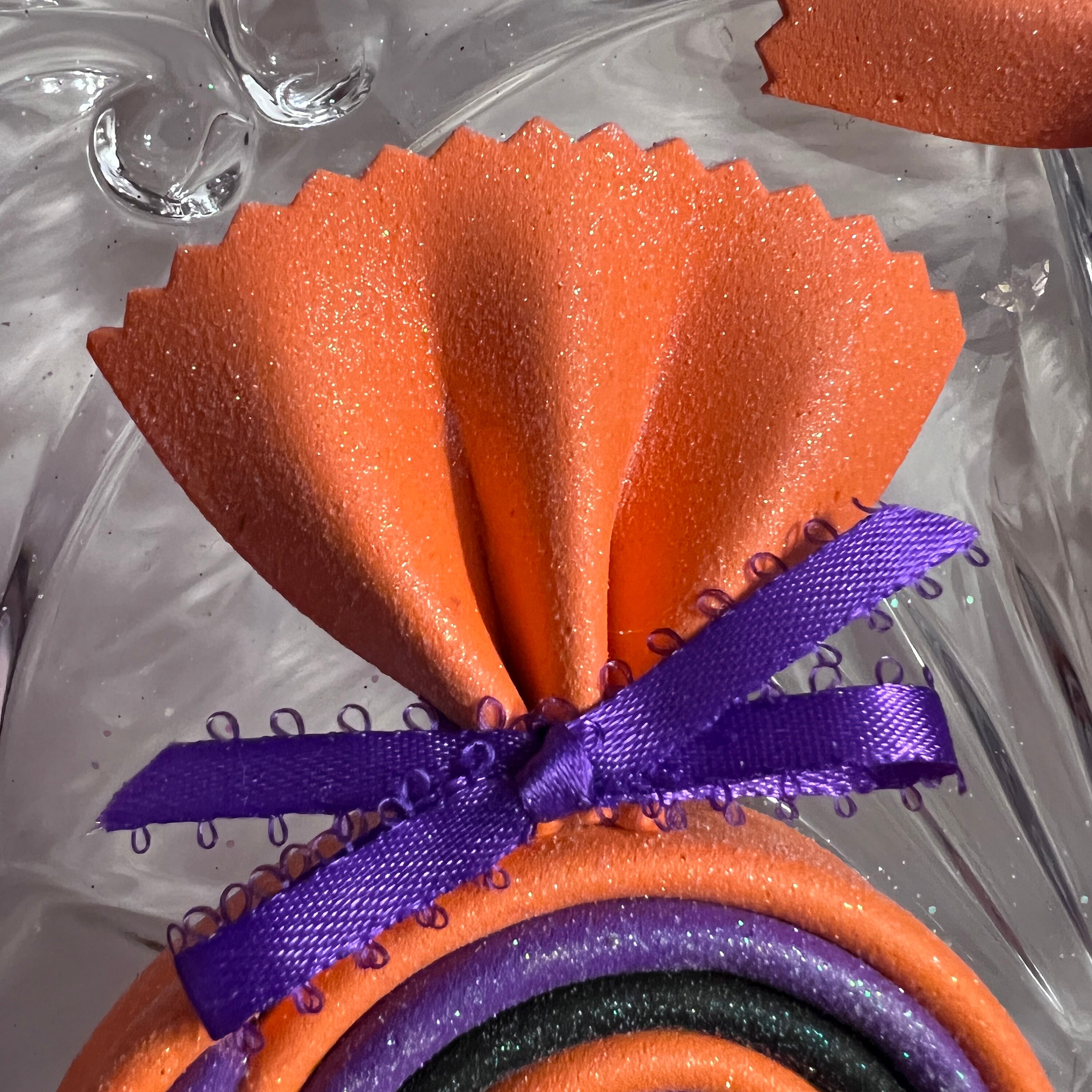 Glittered Foam Lollipop and Candy Black Orange & Purple Swirl - Etsy