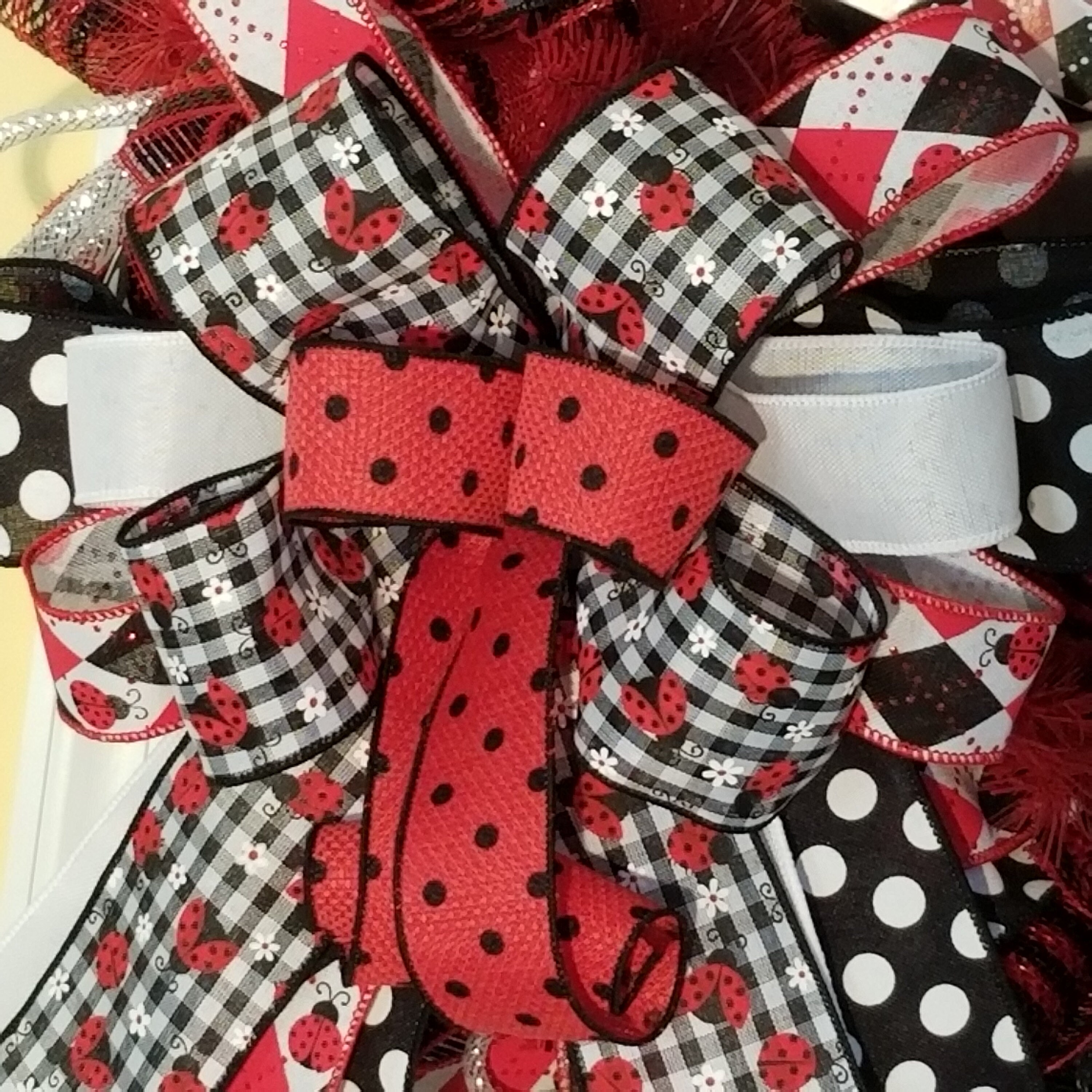 Ladybug Deco Mesh Front Door Decor Wreath Ladybug Lovers | Etsy