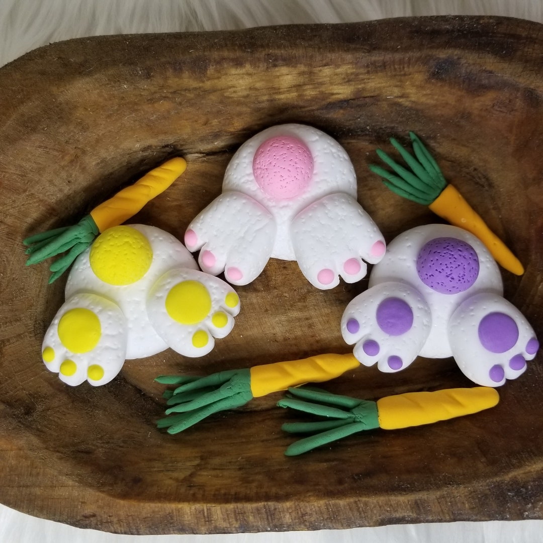 Fake Marshmallow Bunny Butt Cookies/treats, Bunny Tiered Tray Decor ...