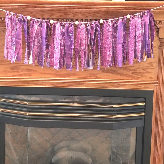 Shades of Purple Rag Tie Garland Purple Lovers Garland | Etsy
