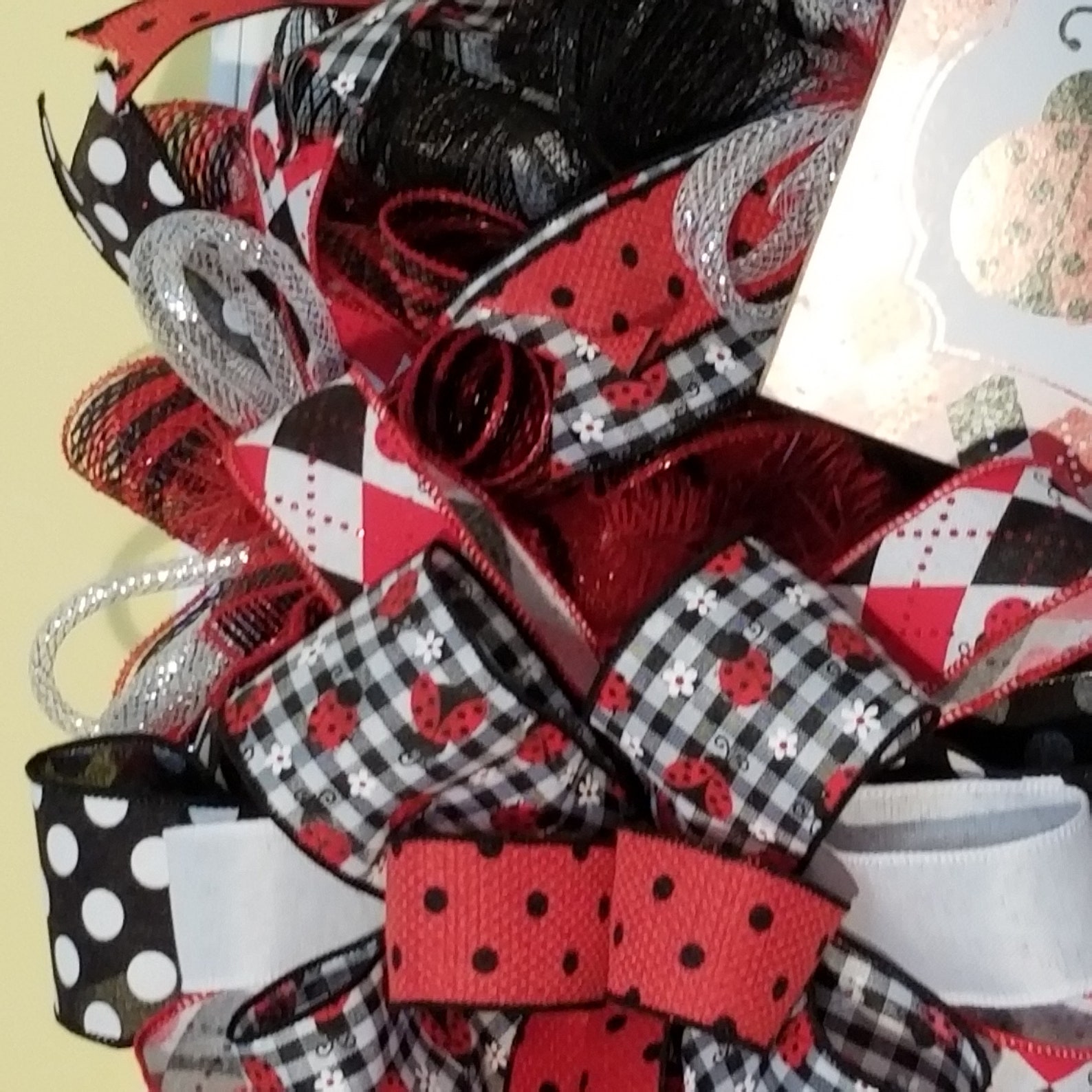 Ladybug Deco Mesh Front Door Decor Wreath Ladybug Lovers - Etsy
