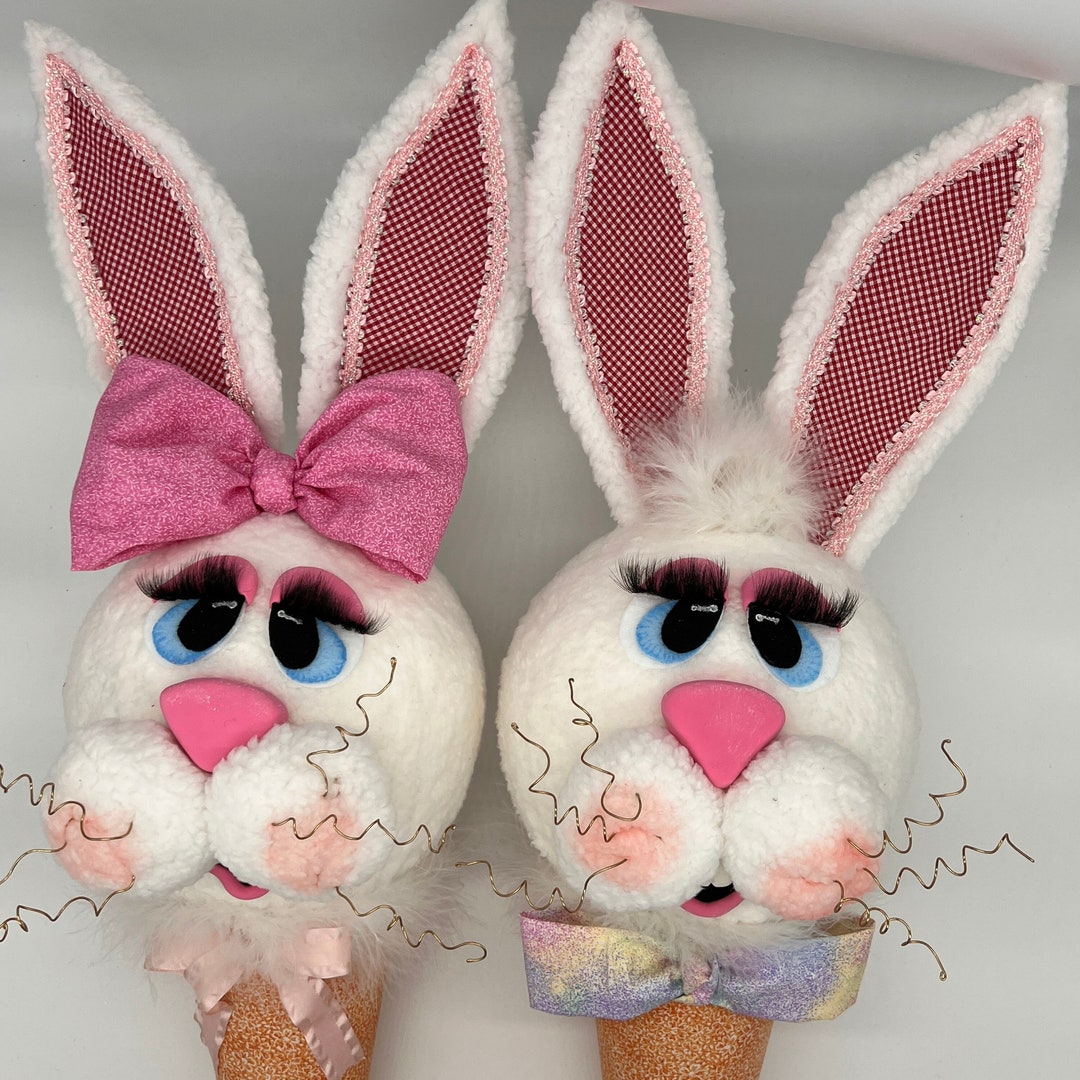 Giant Whimsical Boy or Girl Bunny Ice Cream Cone Wreath - Etsy