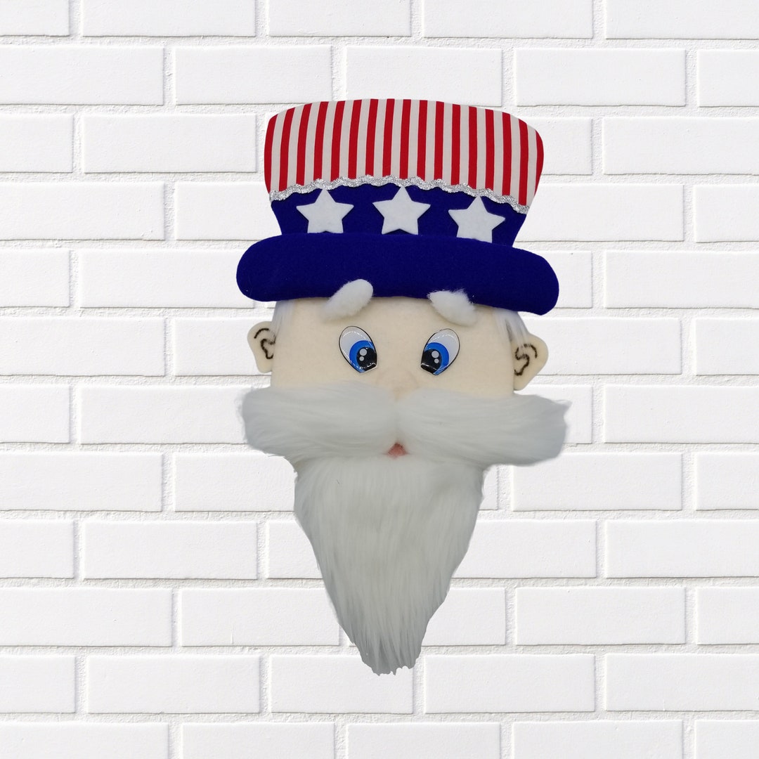Patriotic Uncle Sam Wreath Attachment, Uncle Sam Wreath Embellishment ...