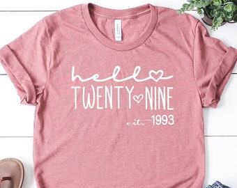 29th Birthday Shirt | Etsy
