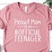 Proud Mom of Official Teenager Shirt: Birthday Gift - Etsy