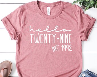 29th Birthday Shirt | Etsy