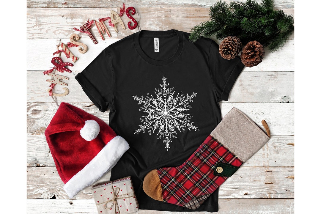 Snowflake Shirt, Christmas Shirts, Long Sleeve and Short Sleeve Shirt ...