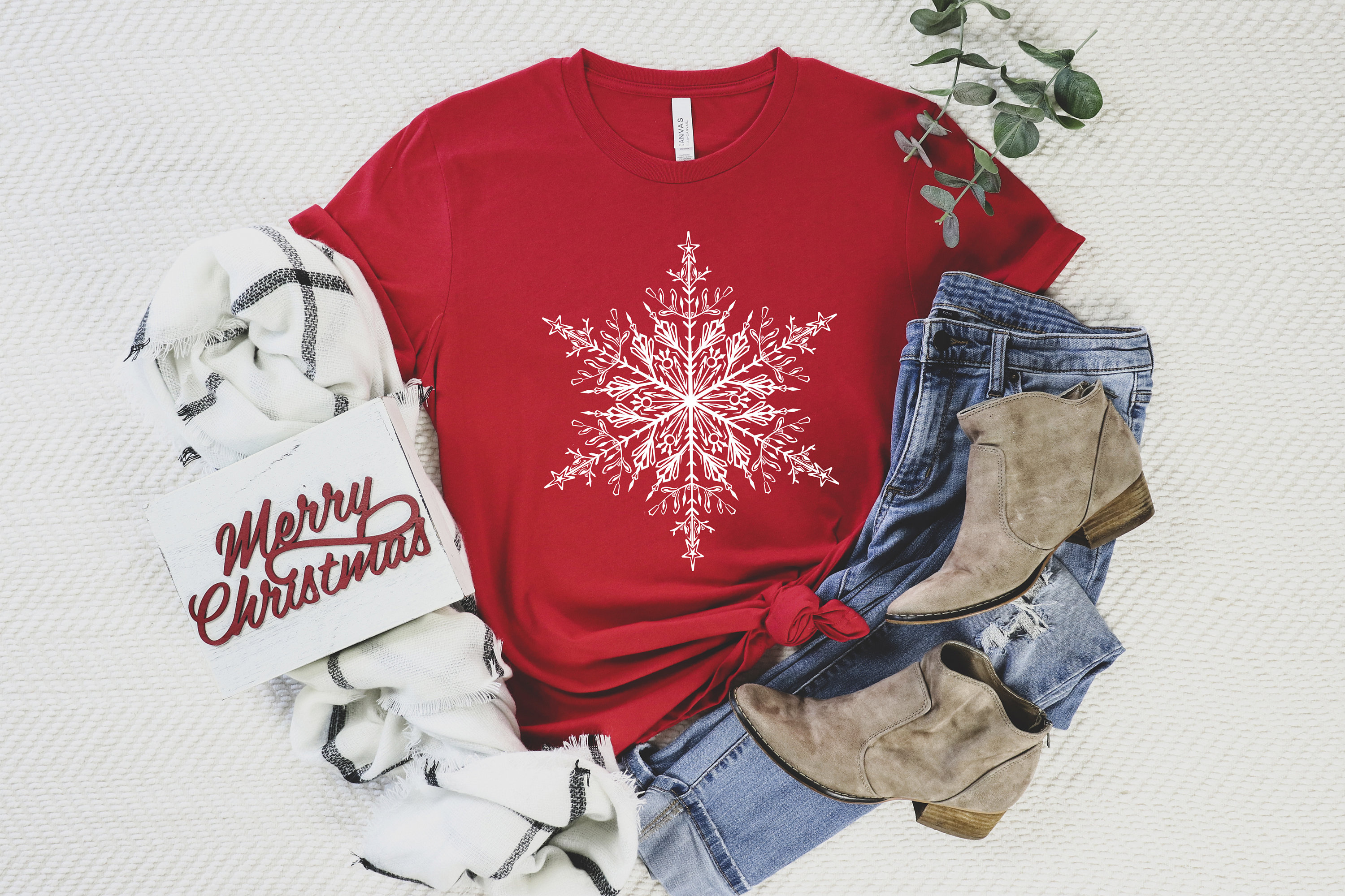 Distressed Snowflake Christmas Shirt: Winter Tee - Etsy