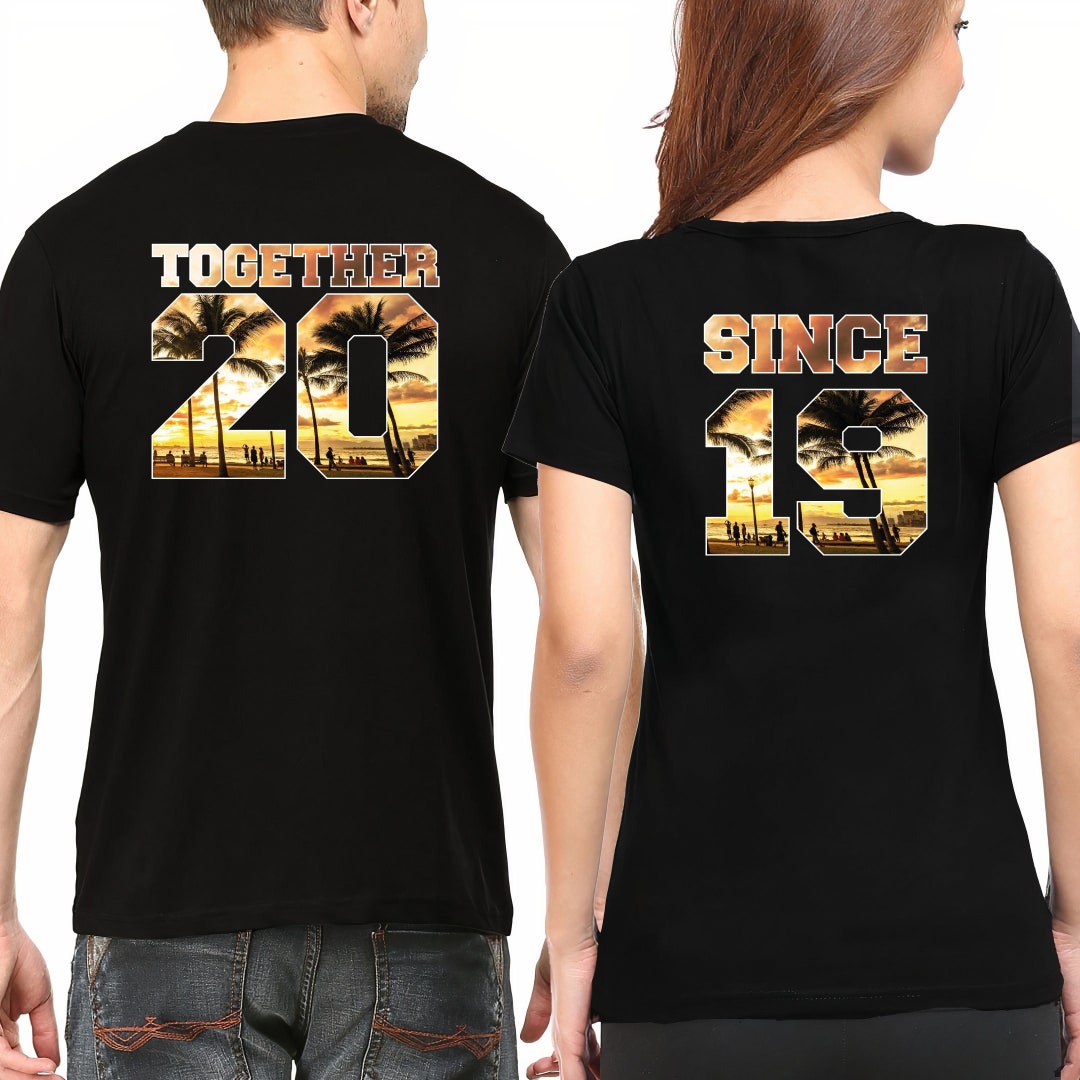 Together Since Shirts: Custom Anniversary Couple Tee - Etsy