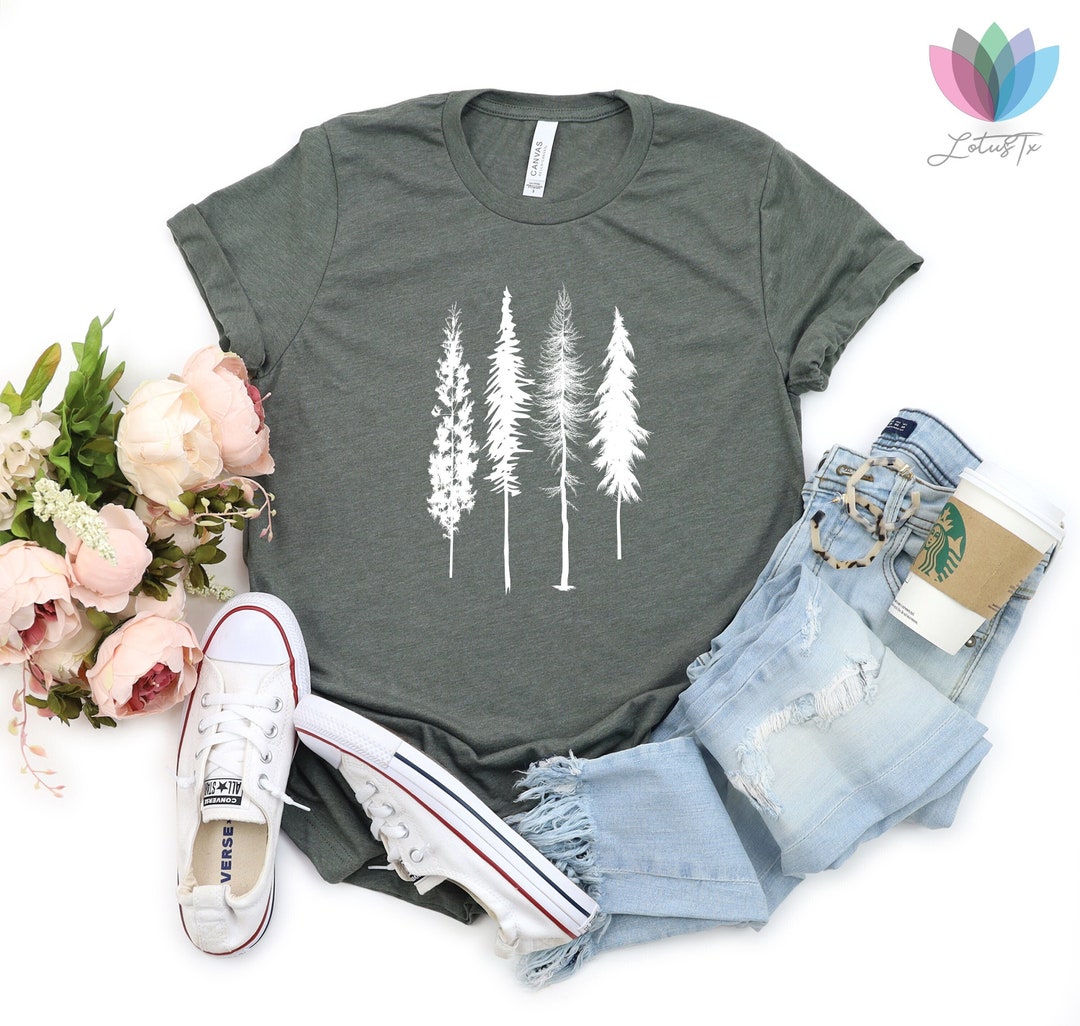 Pine Tree Shirt, Pine Tree T Shirt, Camping Shirt, Hiking Shirt ...