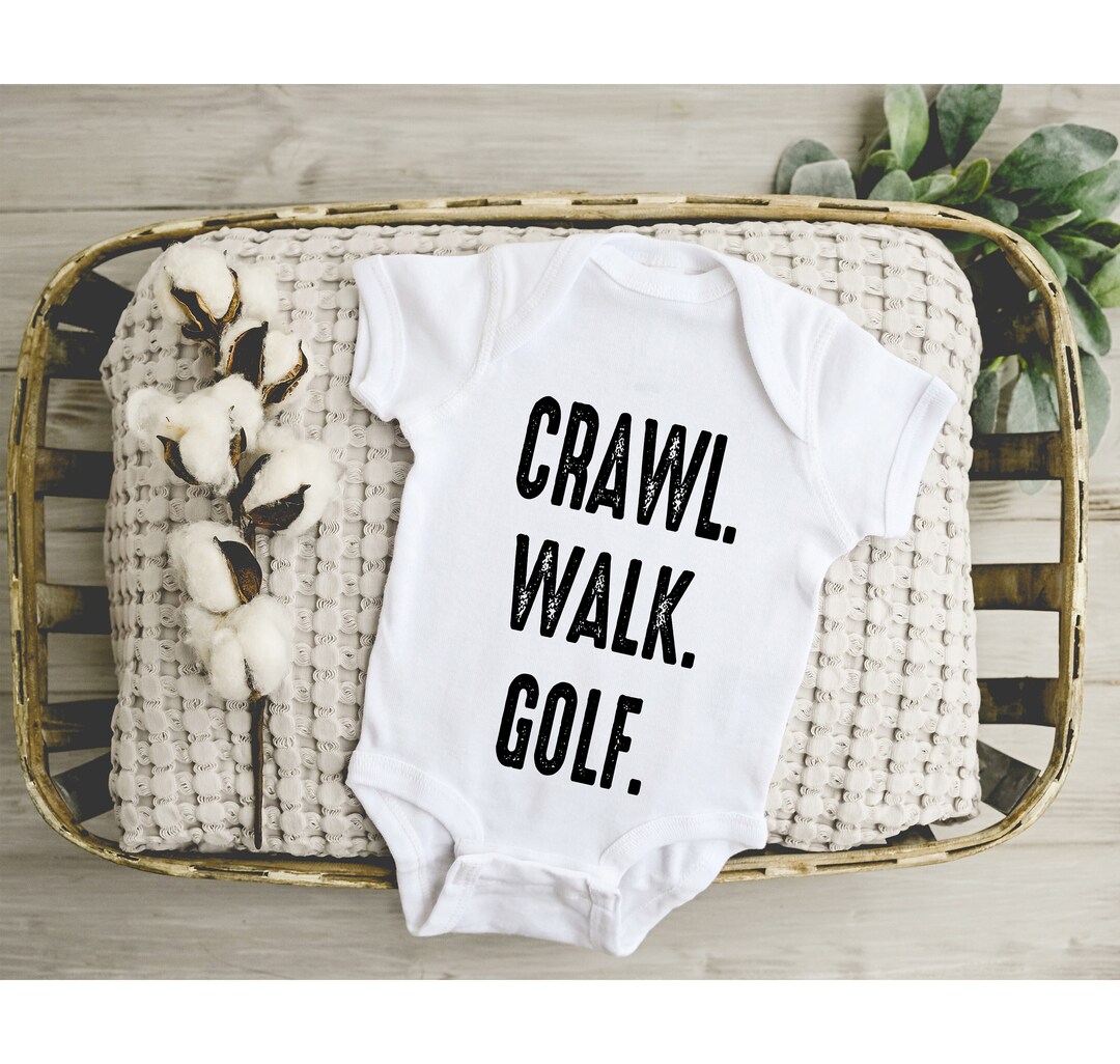 Golf Baby Onesie®, Crawl Walk Golf Baby Onesie®, Baby Shower Gift, Baby ...